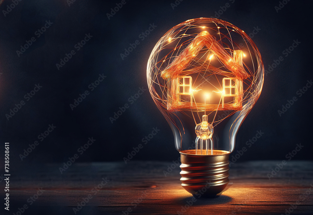 energy power electric home house home consumpion - ai generated Stock ...