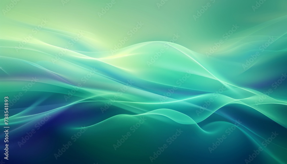 A light abstract background on a green and blue backdrop, featuring ...