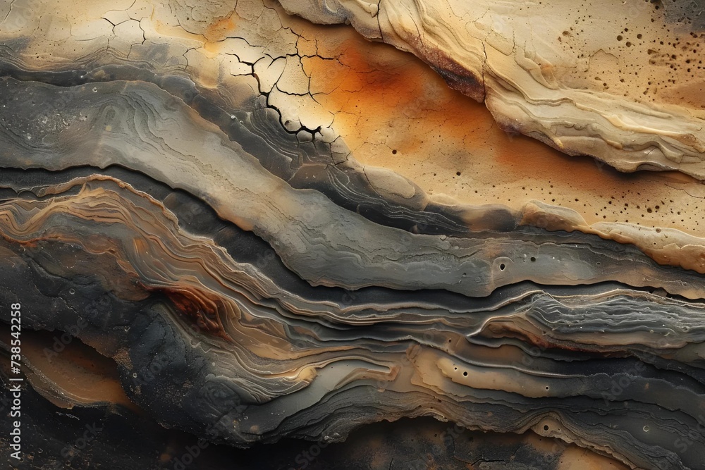 High-resolution image of the surface of a grain of sand, showing unique ...