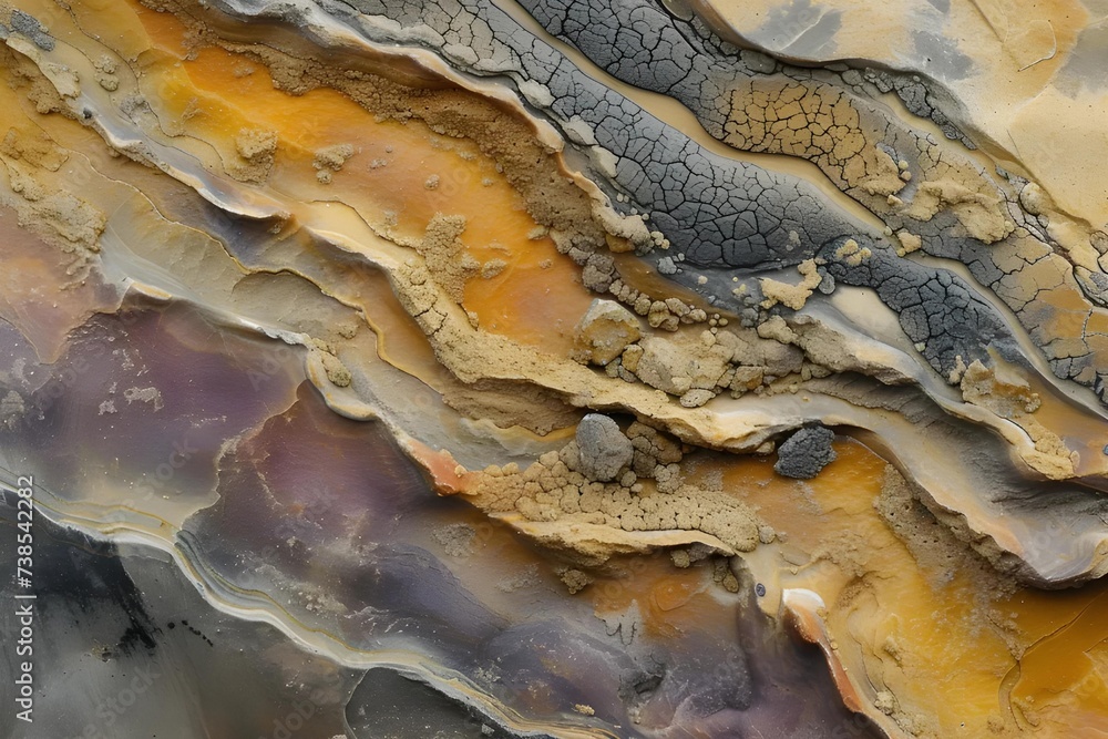 High-resolution image of the surface of a grain of sand, showing unique ...