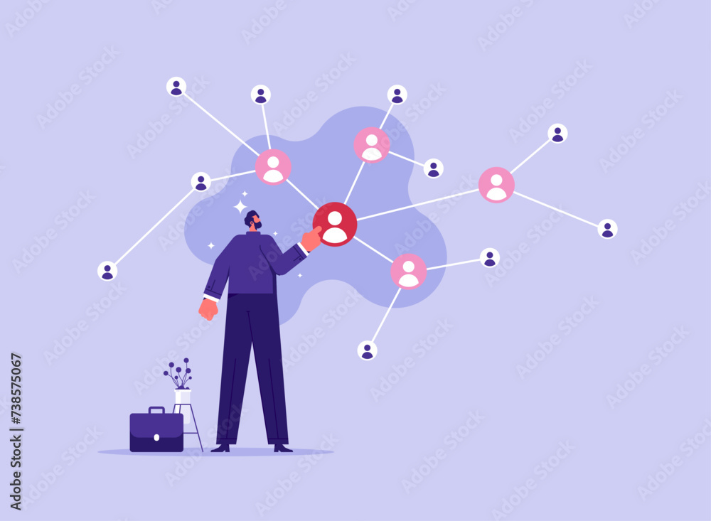 Networking for business opportunity, connect with business team, social ...