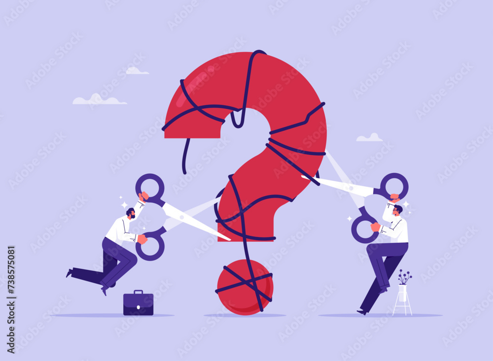 Solving complex problem with teamwork concept, support colleague to ...