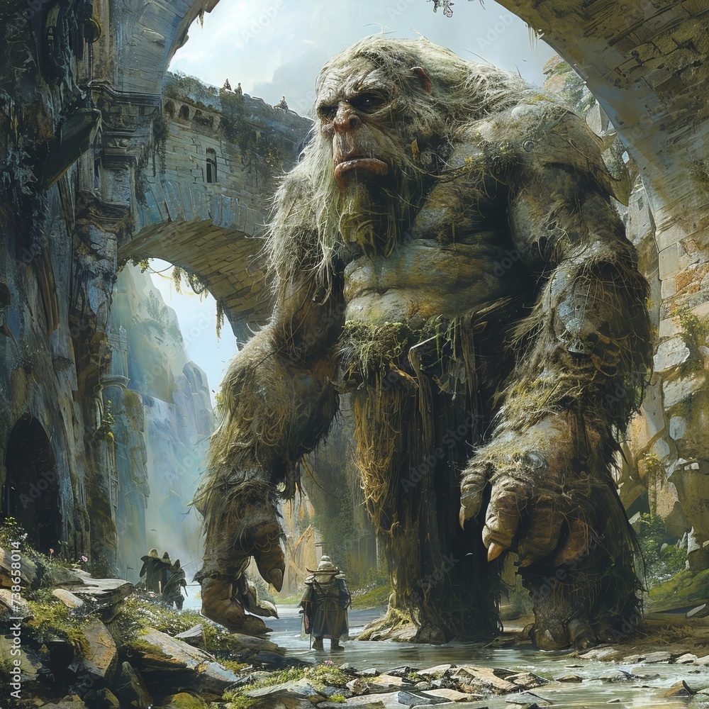 Trolls under bridges trading riddles with those who dare to cross Stock ...