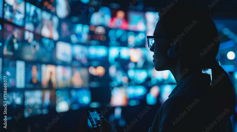 Interactive display showing the contrast between original and deepfake ...