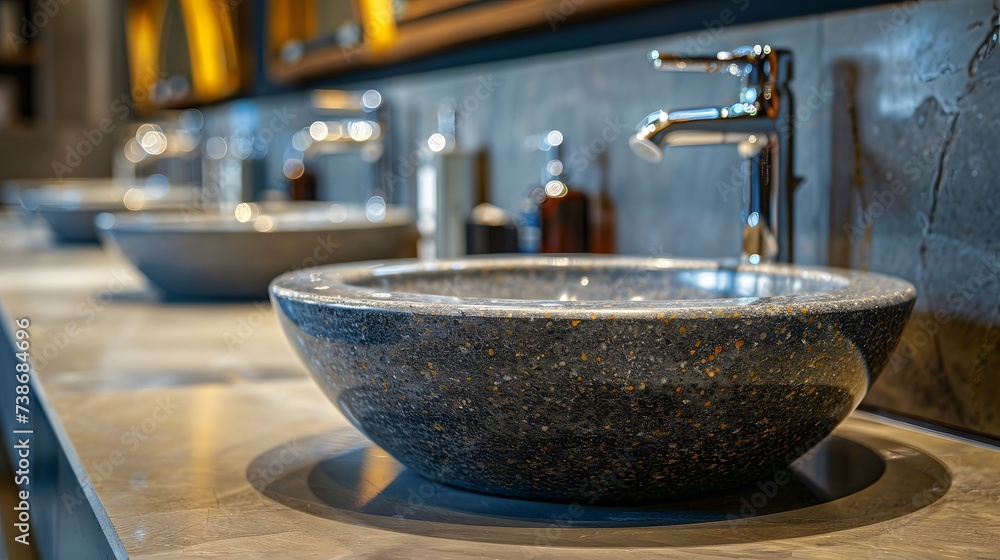 beautiful restroom basin mable countertop home ideas interior ...