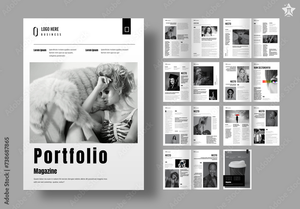 Portfolio Magazine Layout Stock Template | Adobe Stock