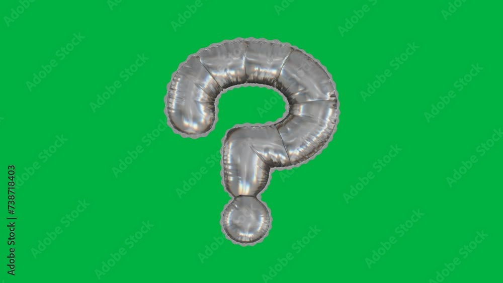 3D Balloon Question Mark ? Symbol/Sign 4K animation in Diamond Glass ...