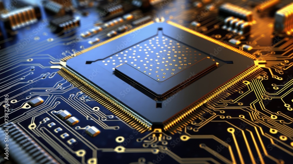 The image zooms in on the microscopic features of the processor ...