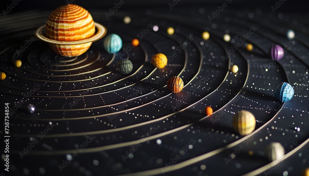 planets in alignment solar system card board cut out Stock Photo ...