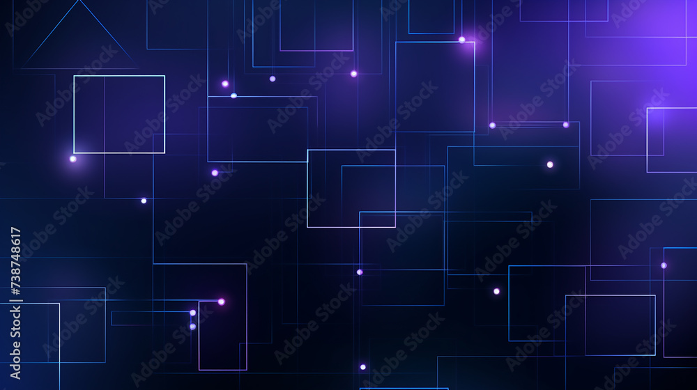 Abstract technology futuristic digital graphic concept blue square ...