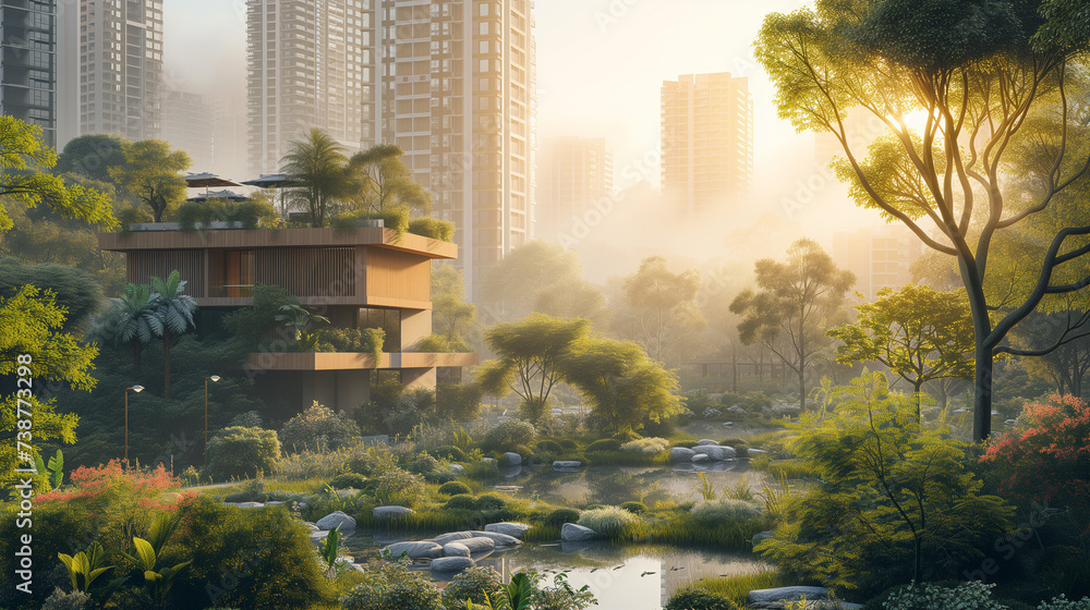 Capture the essence of a sustainable future: Showcase the harmony ...