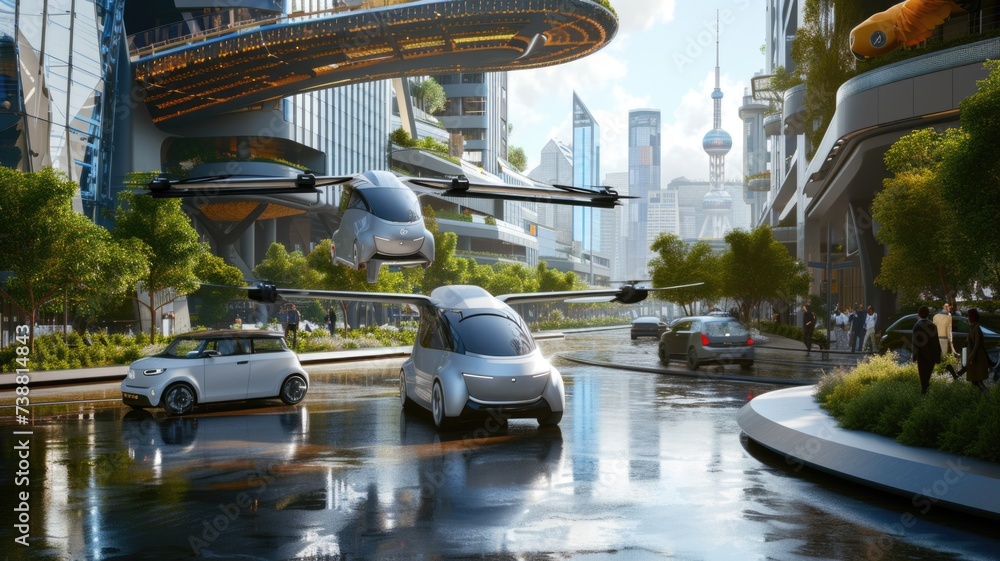 robo-car with retractable wings, exploring the possibilities of hybrid ...