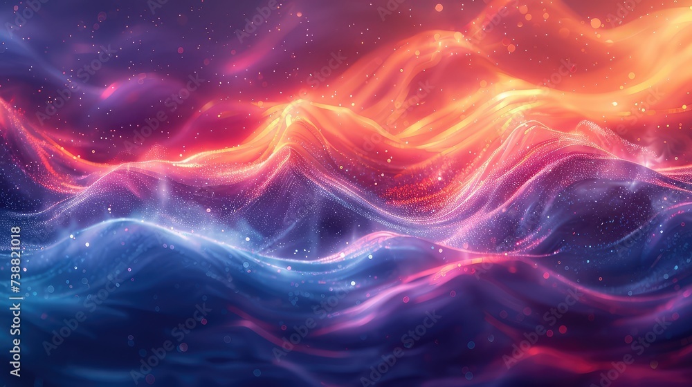 Vibrant Display of Neon Colors in a Mesmerizing Swirling Flow: A ...