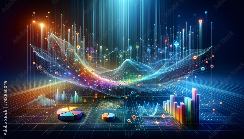 Dynamic 3D scatter plot visualization with holographic data analysis ...