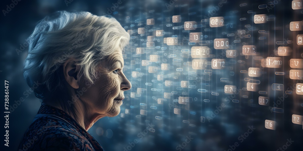 Conceptual image representing memory loss and cognitive decline ...