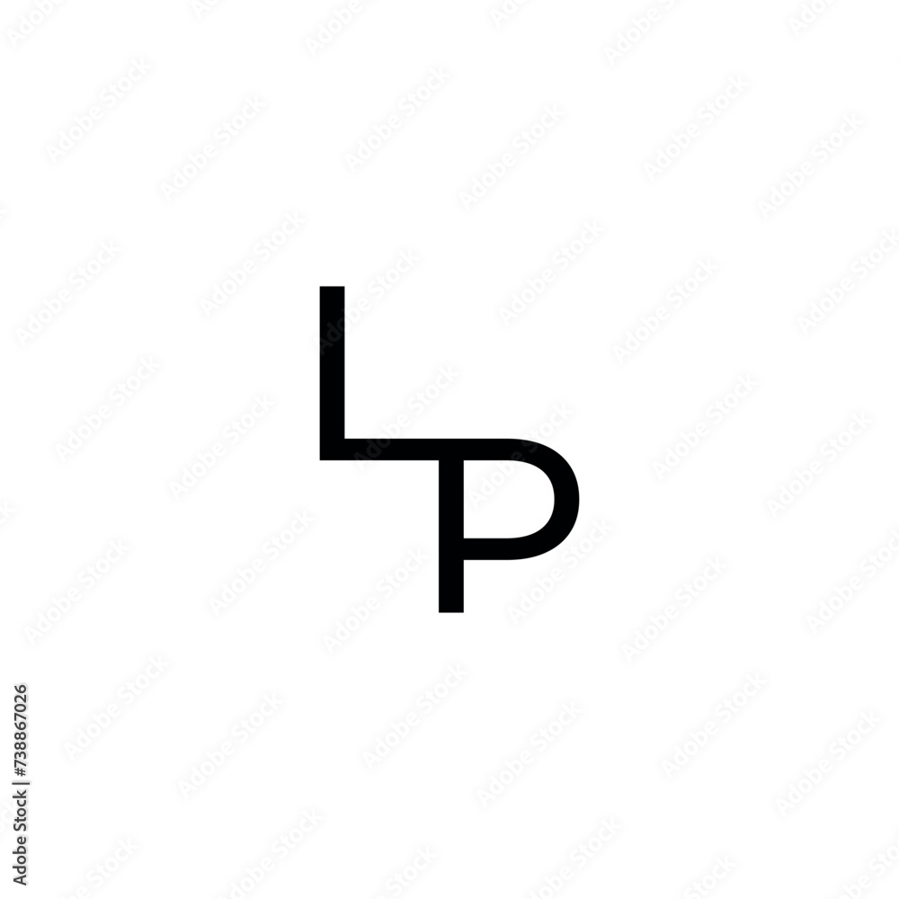 LP letter Logo Design,Creative abstract letter PL logo design,LP letter ...