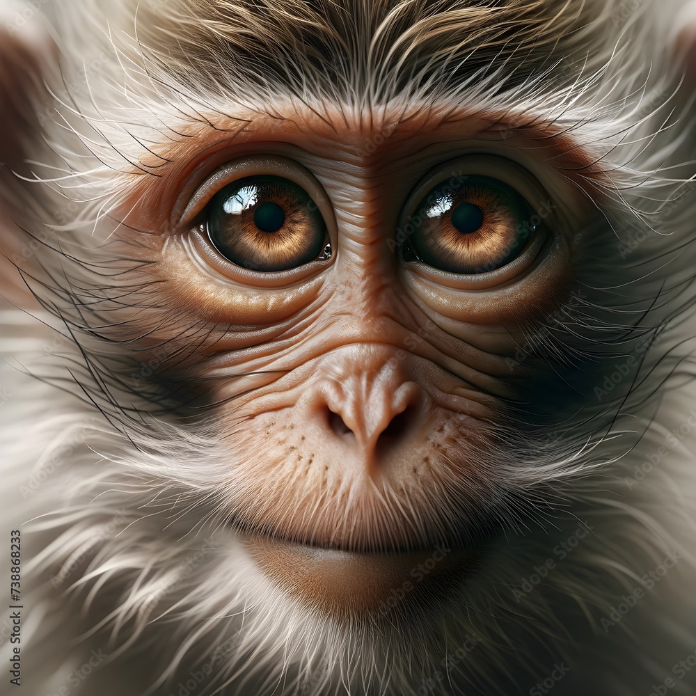 Here’s our ultra-realistic monkey face, capturing every little detail ...