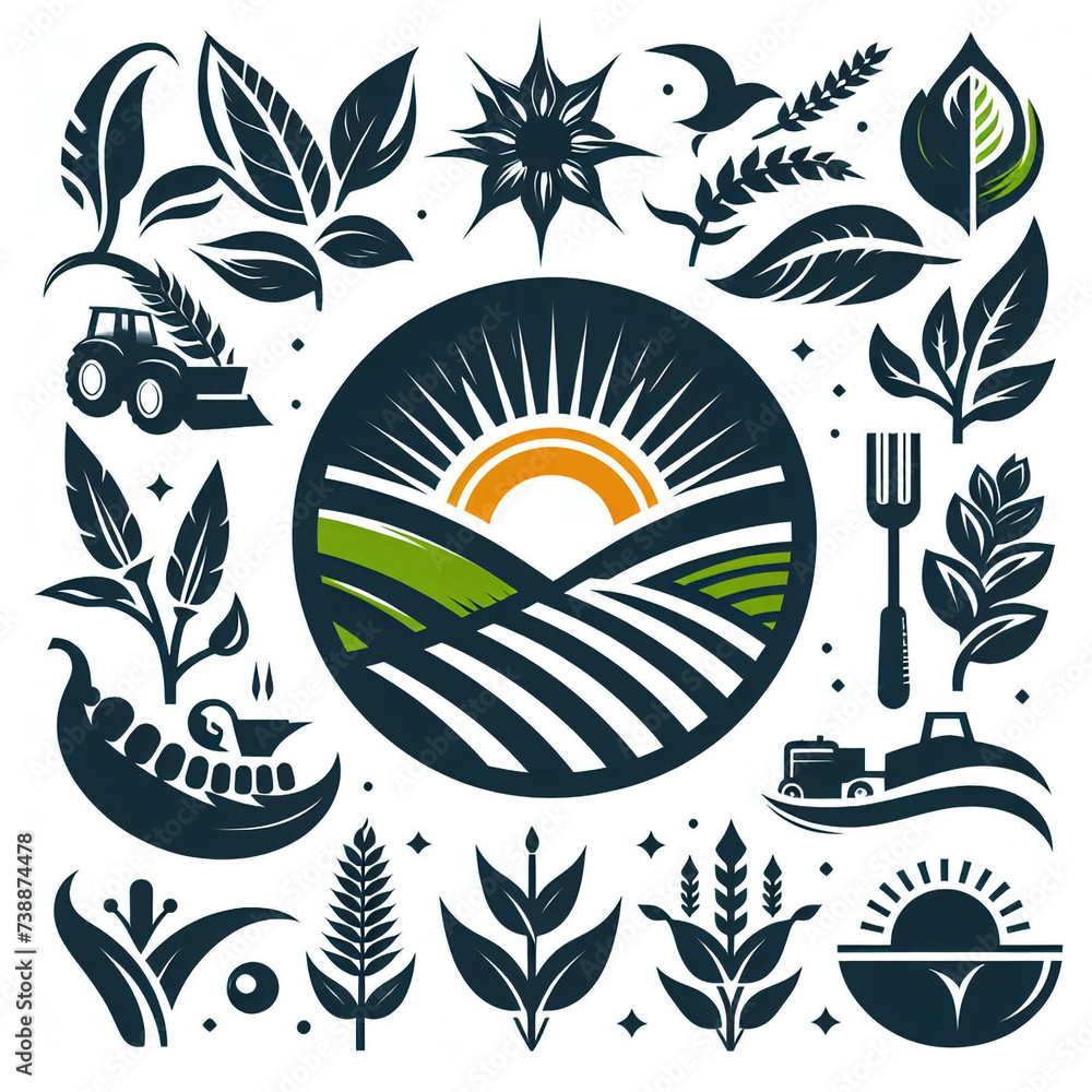 Get ready to embrace the countryside with this captivating farm logo ...