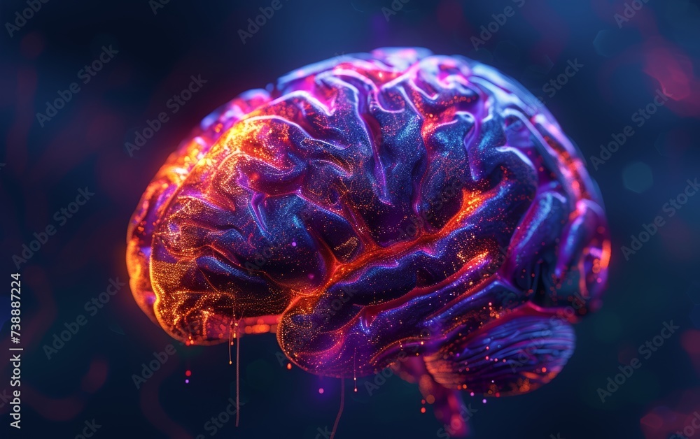 This photo showcases a detailed close-up view of a dissected human ...