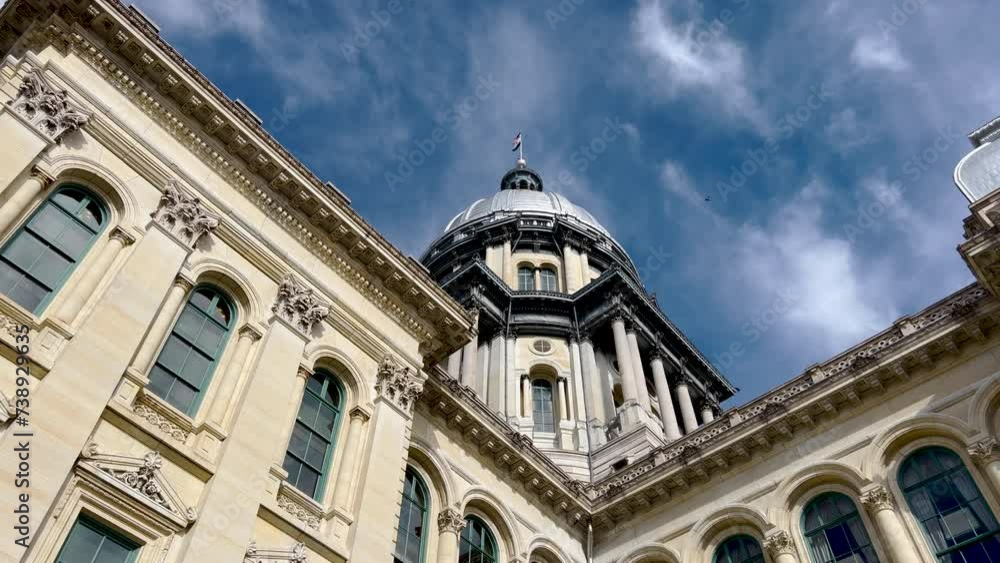 Rear views of the Illinois State Capitol Building in Springfield ...