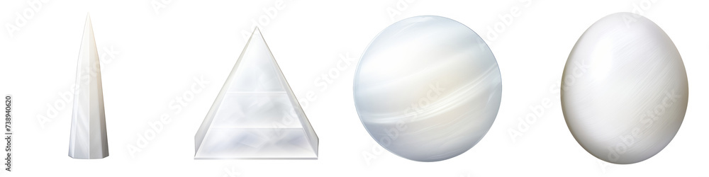 Milky White Selenite Gemstone clipart collection, vector, icons ...