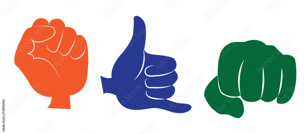 Hand signs icon set. Hand signs icon vector illustration Stock Vector ...