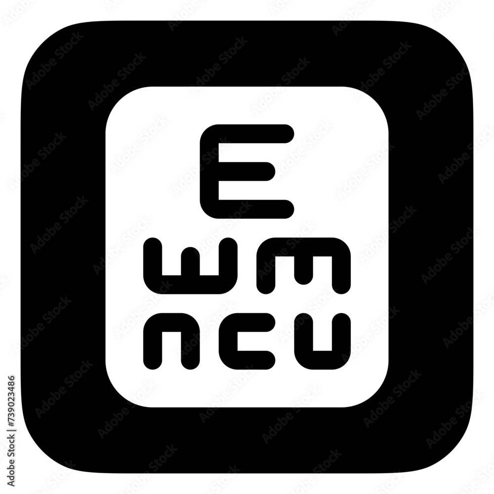 Editable eye chart vector icon. Part of a big icon set family. Perfect ...
