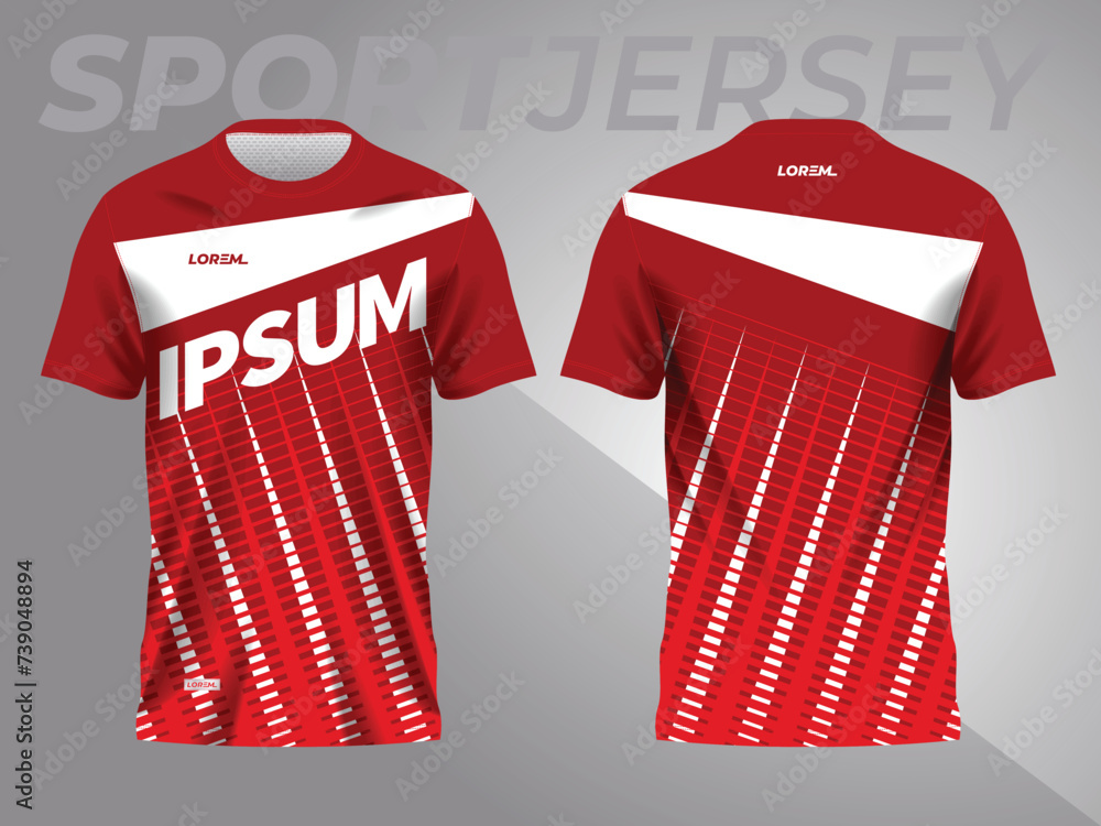 red abstract background and pattern for sport jersey design and mockup ...