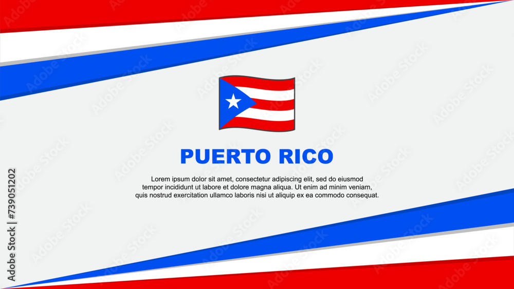 Puerto Rico Flag Abstract Background Design Template. Puerto Rico ...