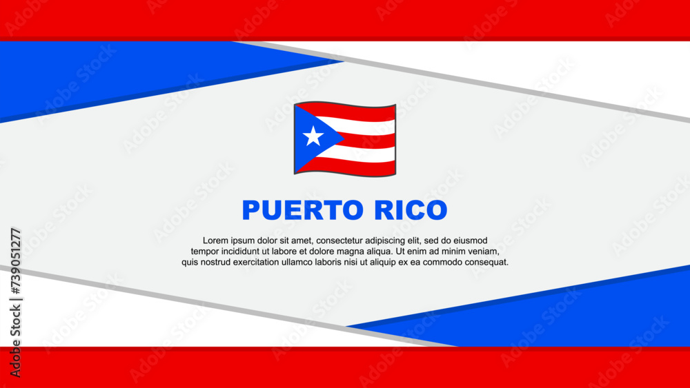 Puerto Rico Flag Abstract Background Design Template. Puerto Rico ...