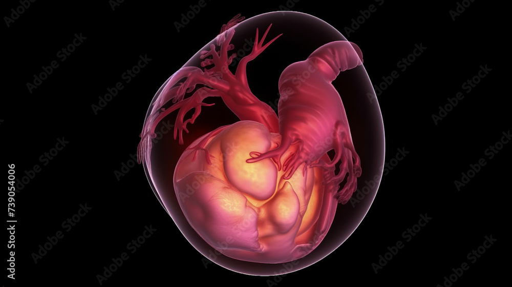 fetus heart shape womb graphic pregnancy embryo science accurate foetus ...