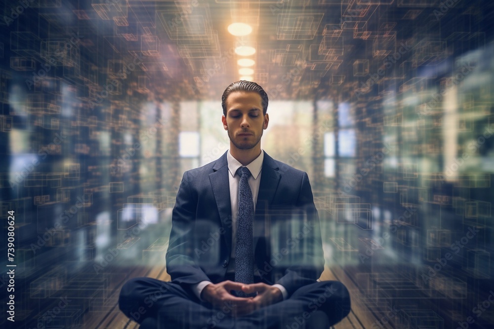 Coding Calm: Embracing Meditation In Software Engineering Stock ...