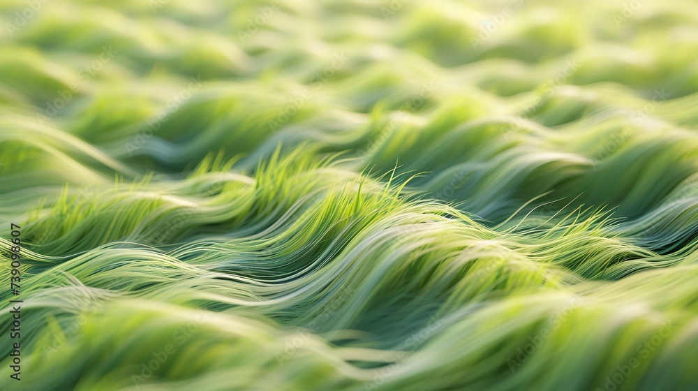 Whispers of the meadow: Wavy fescue grass creates fluid patterns, a ...