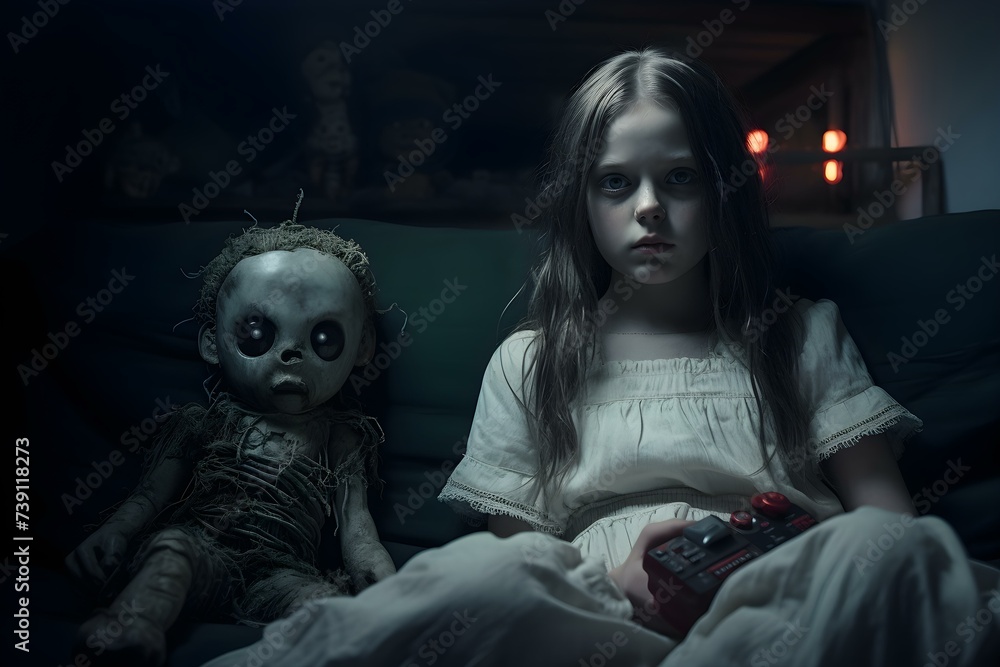 Ghostly female figure with toy creates chilling advertising concept for ...
