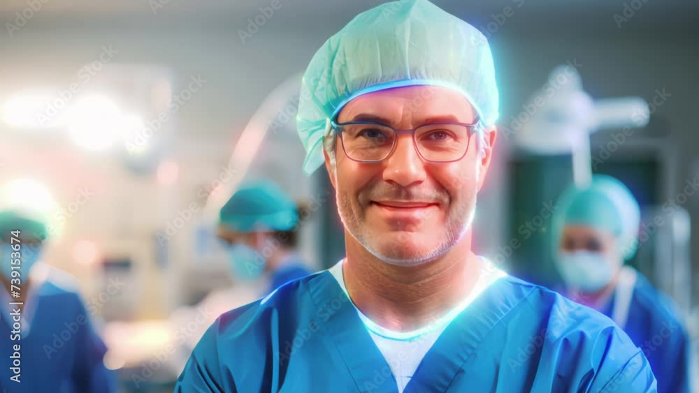 Surgeon Performing an Operation in an Operating Room, Doctor Operating ...