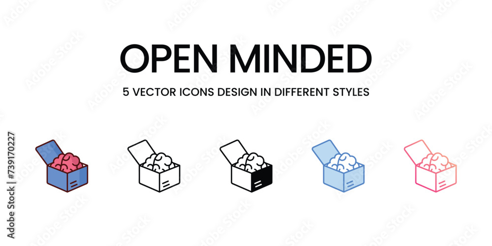 Open Minded Icons set. Suitable for Web Page, Mobile App, UI, UX and ...