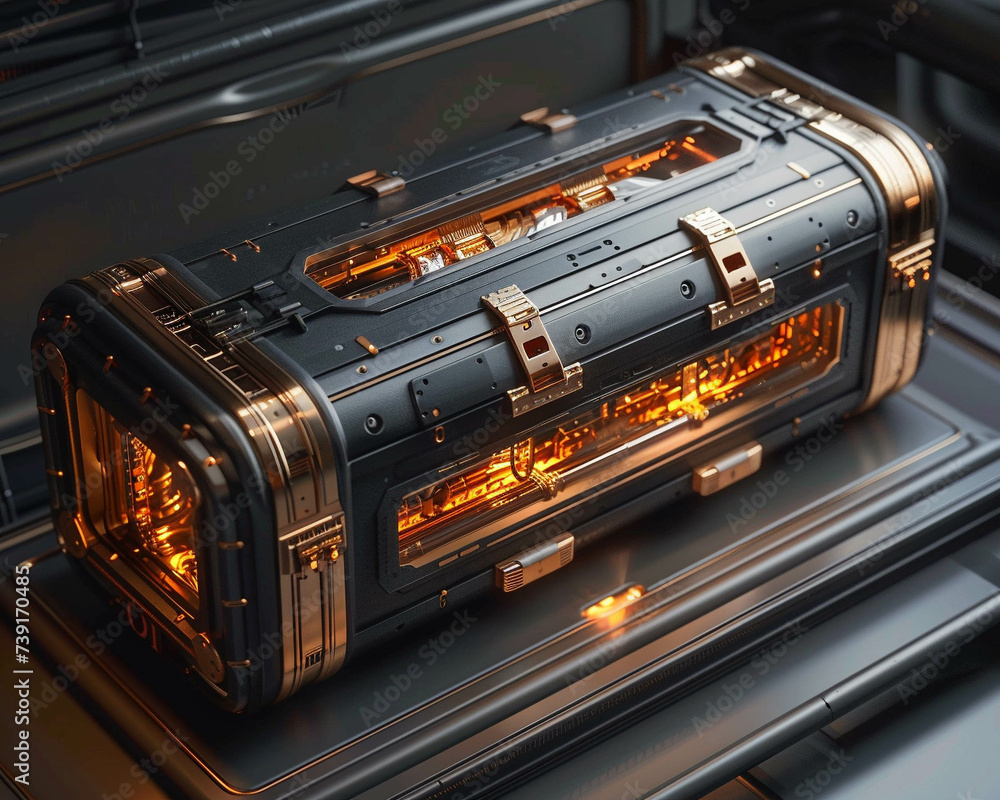 Hi tech vault disguised as an ancient treasure box biometric scans in ...