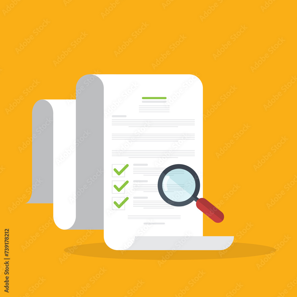 Document inspection or assessment evaluation on laptop computer ...