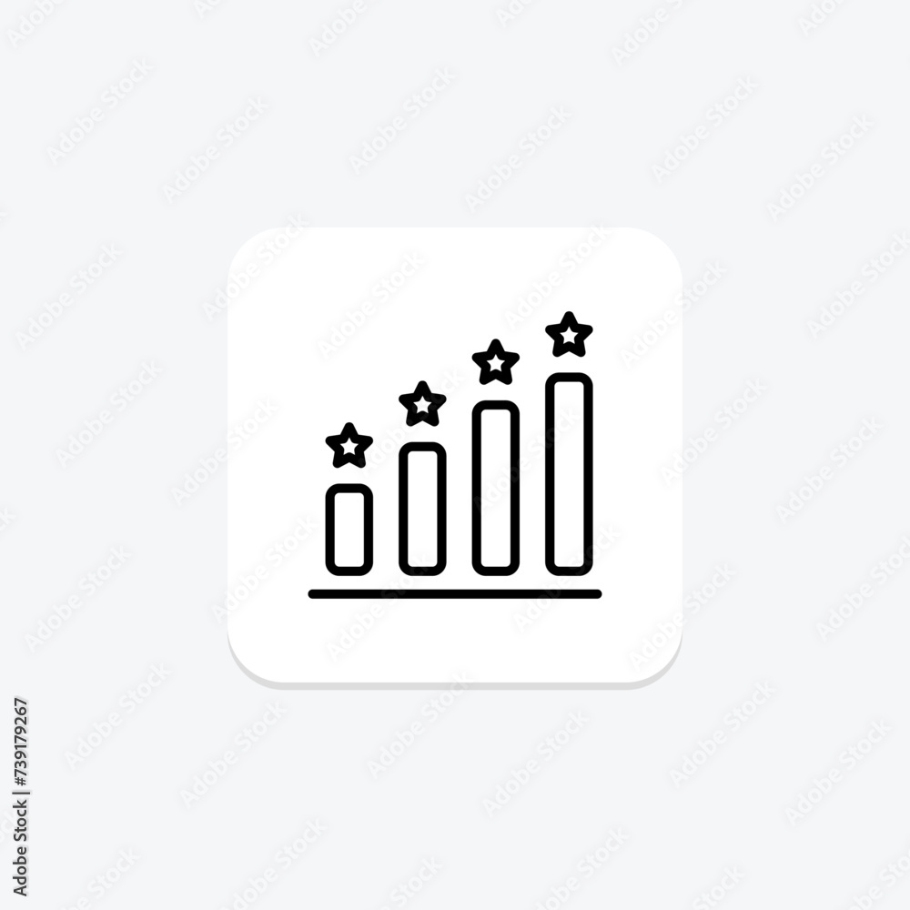 Levels icon, gaming, game, stages, progression line icon, editable ...