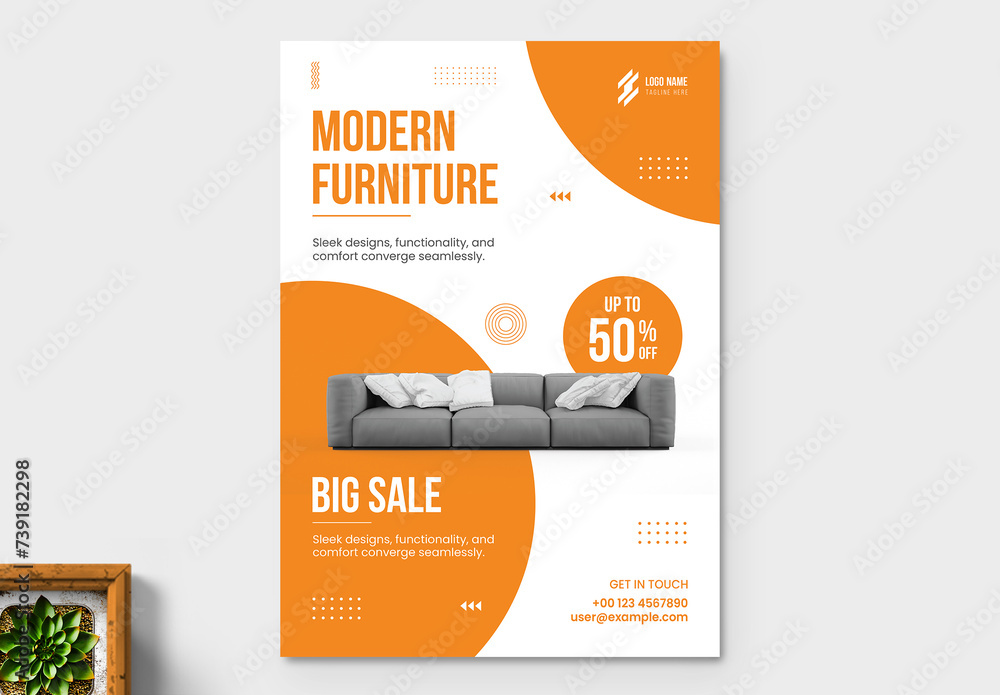Furniture Sale Flyer Design Template Stock Template | Adobe Stock