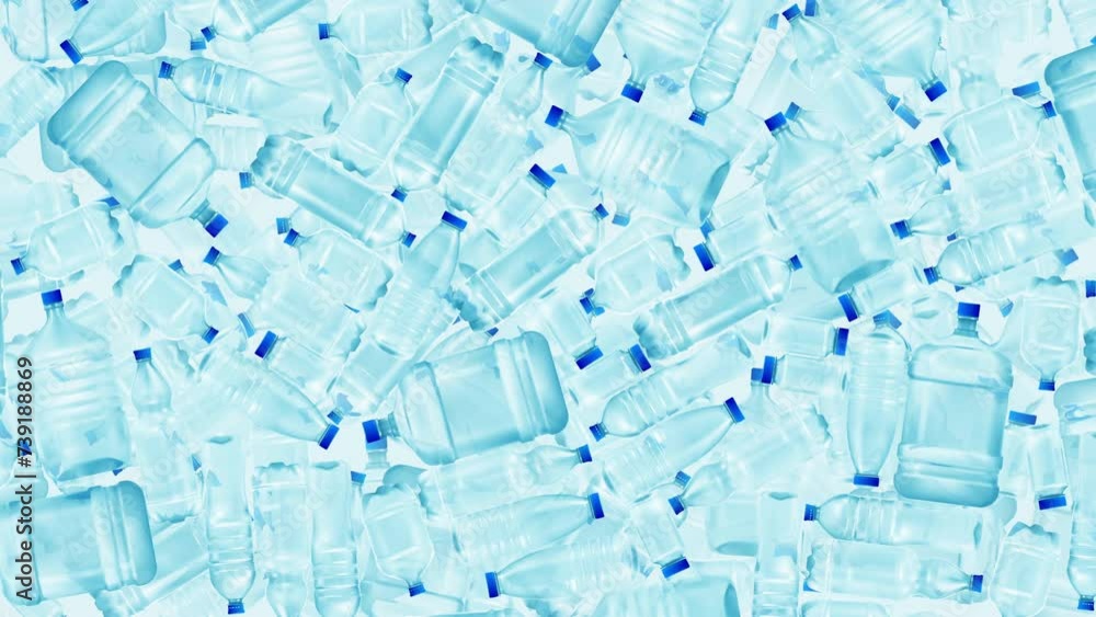 Vidéo Stock Animated plastic bottles background. Background filled with ...