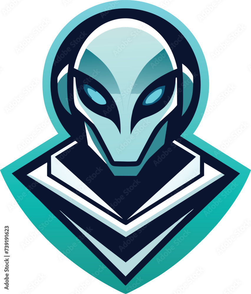 Game player alien esports logo design, gaming logo, alien vector ...