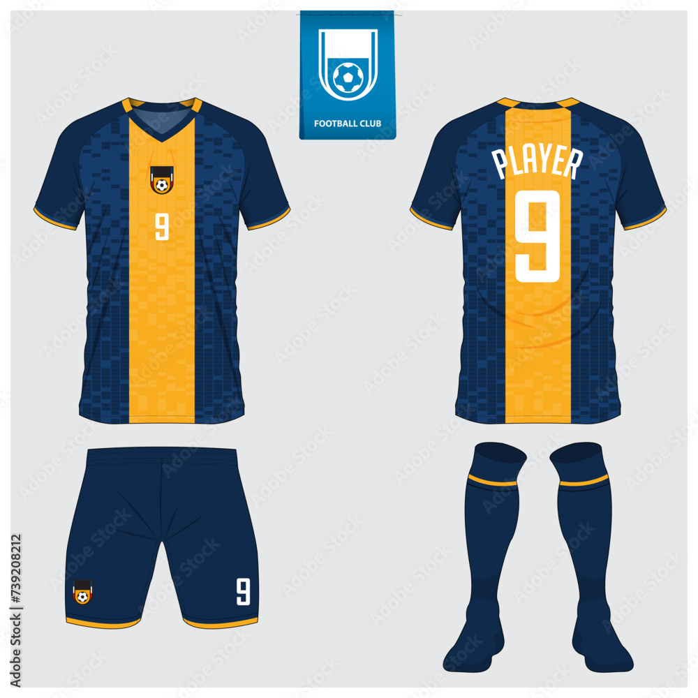 Soccer jersey or football kit mockup design for football club. Football ...