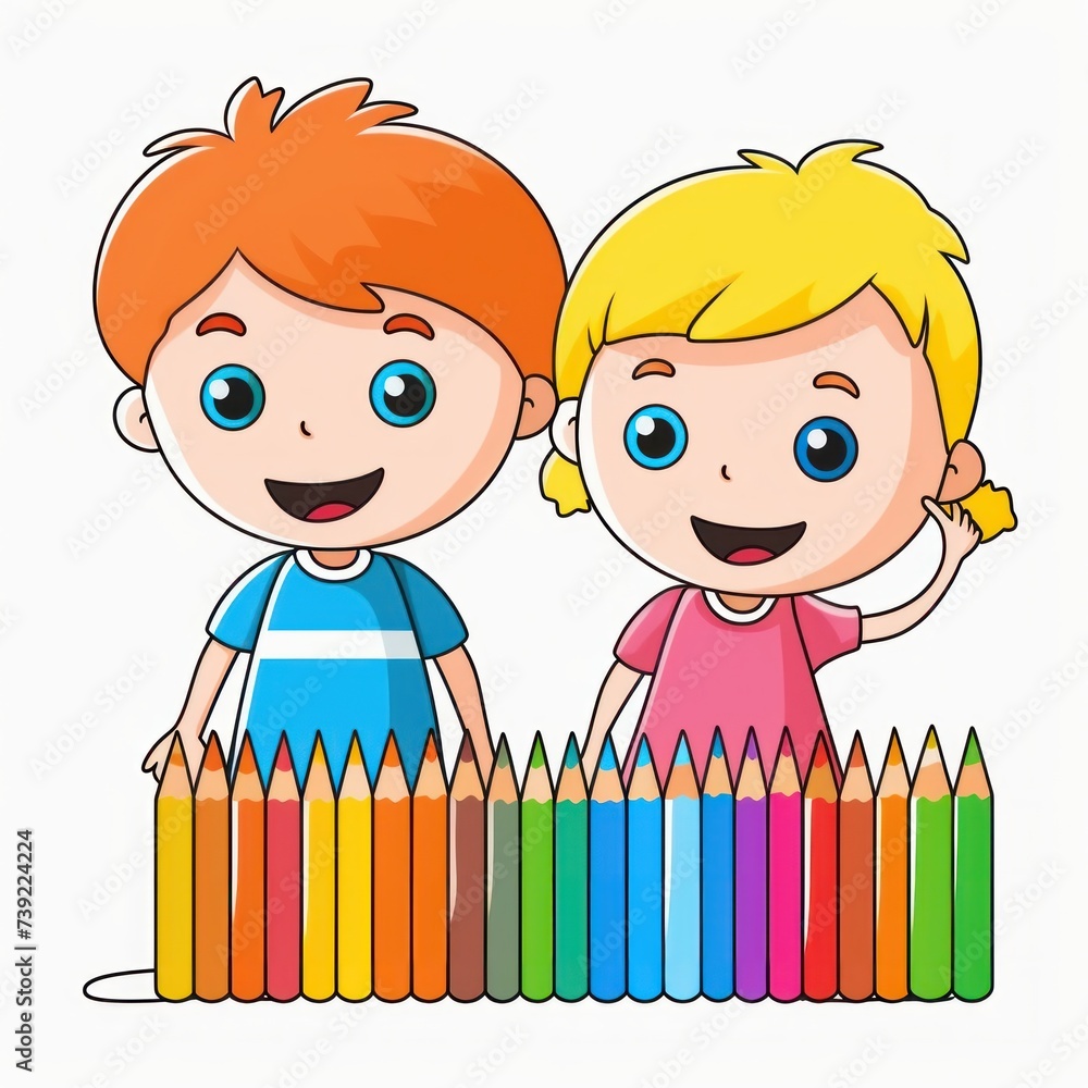 unicon childeren coloring drawing without colors --stylize Stock Photo ...