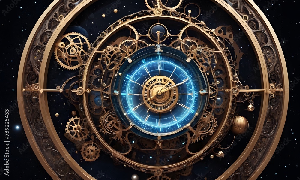 Cosmic Clock Unveiling Time in Space reveals a mystical timepiece ...