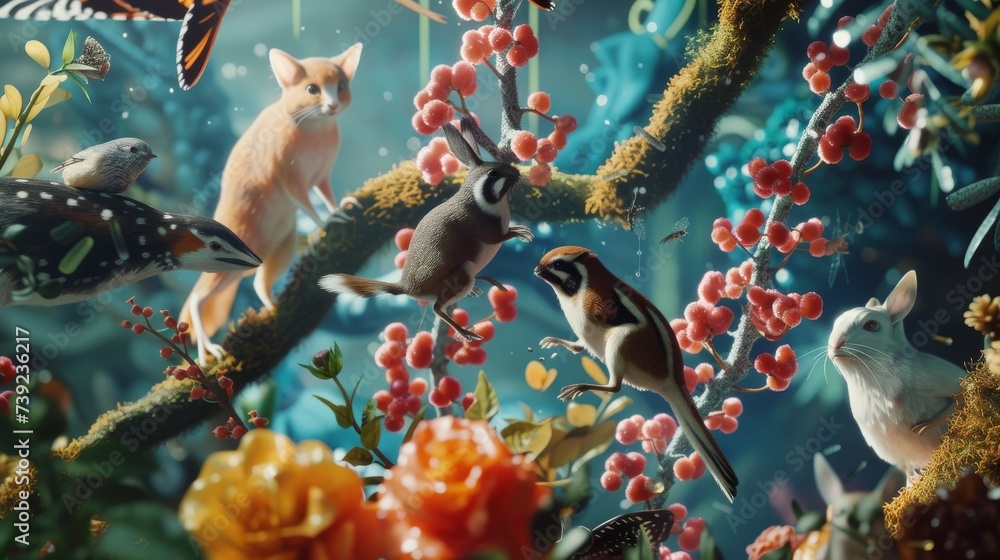 Generate a thought provoking artwork that explores the concept of ...