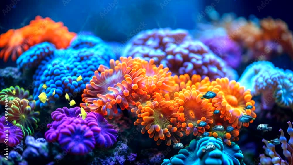 Vidéo Stock Coral reefs are alive with diverse fish. Seamless looping ...