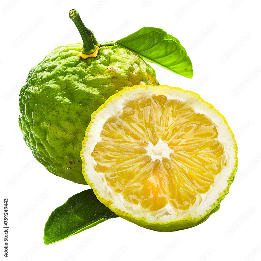 Bergamot orange, transparent background, isolated image, generative AI ...