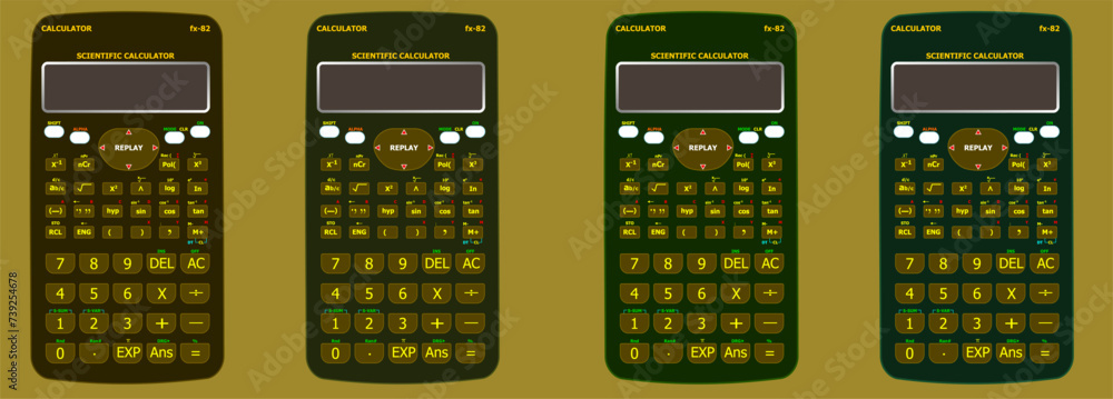 Four scientific calculator in one frame A scientific calculator is a ...