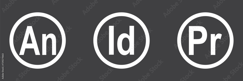 Adobe Creative Cloud icon set : Illustrator, Photoshop, Premiere Pro ...